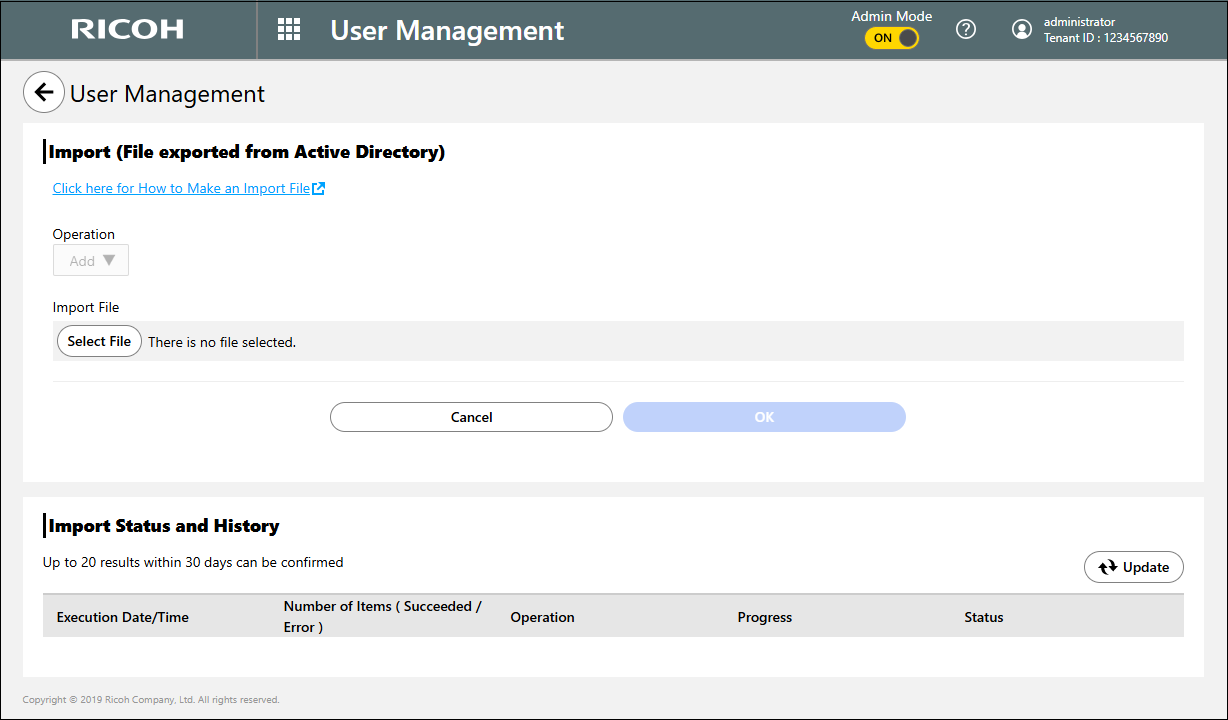 Importing User Information