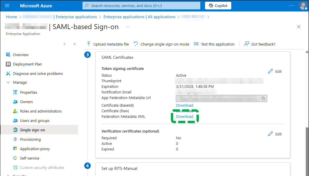 Configuring Single Sign-On on Microsoft Entra ID