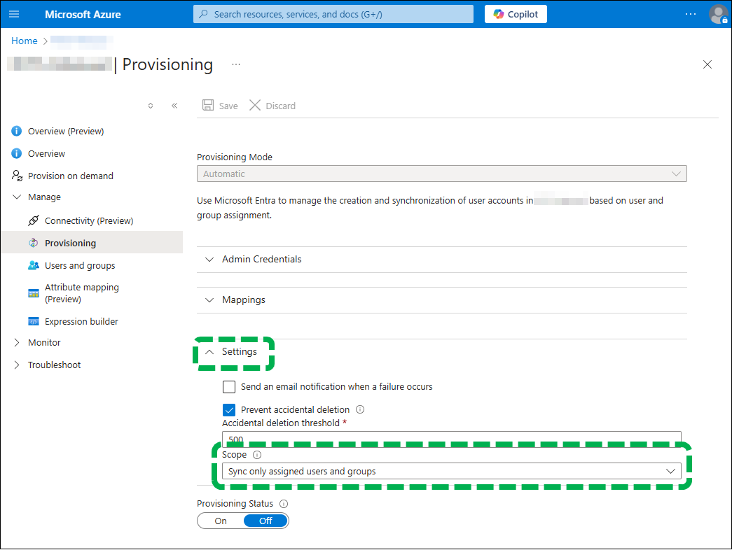4. Configuring the Scope of Synchronization